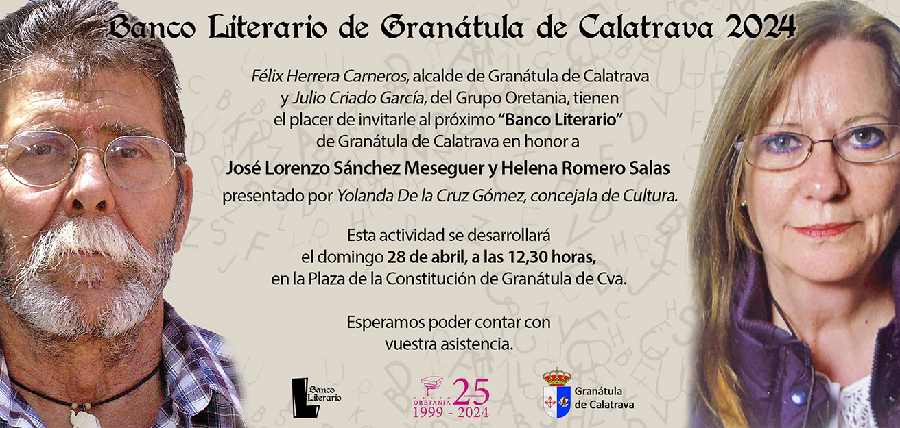 Doble ‘Banco Literario’ en Granátula de Calatrava, para Helena Romero ...